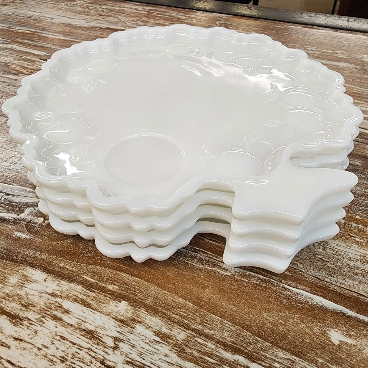 Hazel Atlas Tree of Life Plate Set of 4