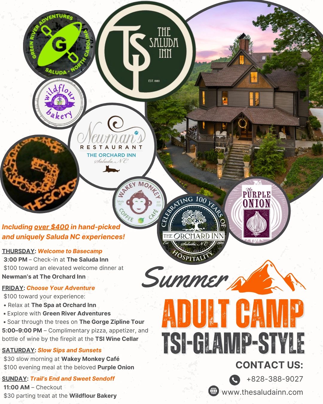 Summer Adult Camp - The Saluda Inn Glampstyle