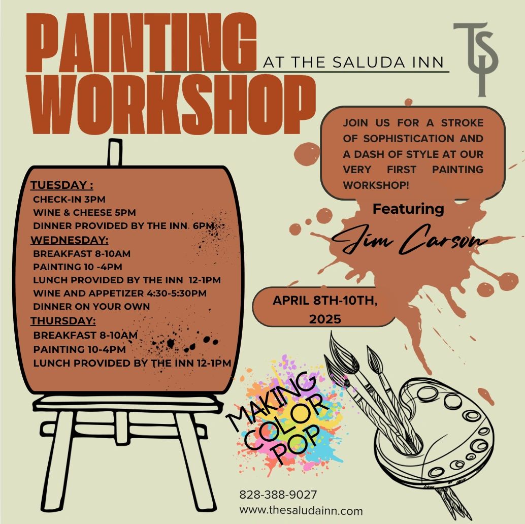 Art Workshop Featuring instruction by Jim Carson 4/8-4/10