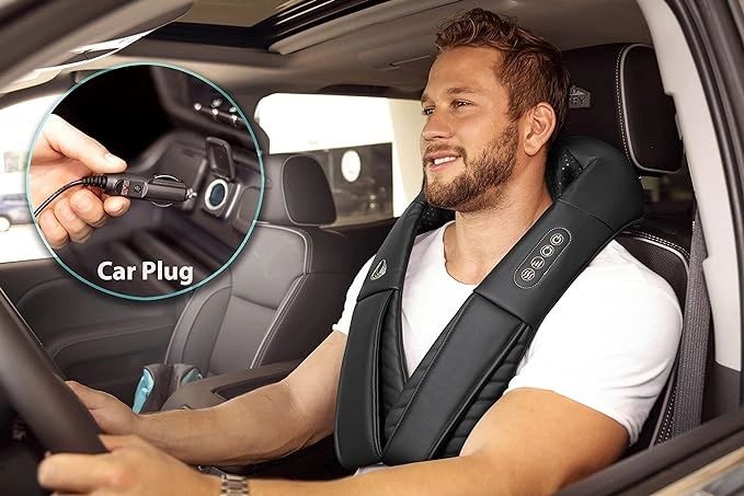 InvoSpa Shiatsu Back Shoulder and Neck Massager with Heat - Deep