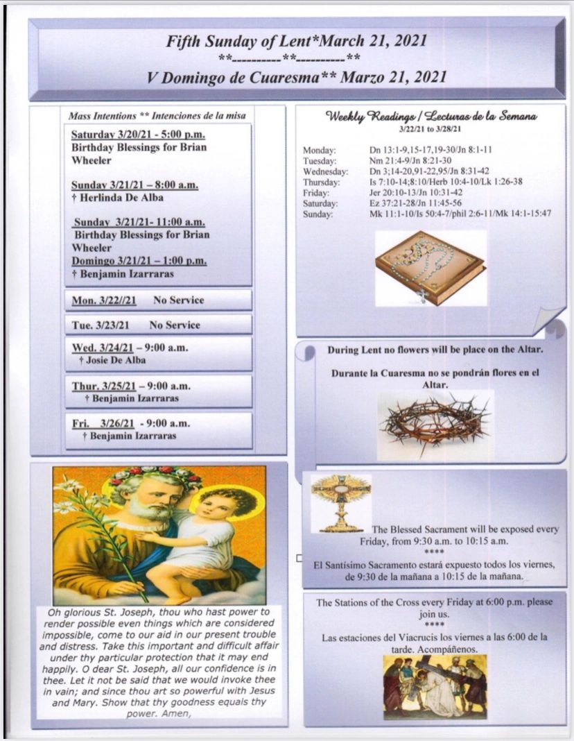 Weekly Bulletin Page 1