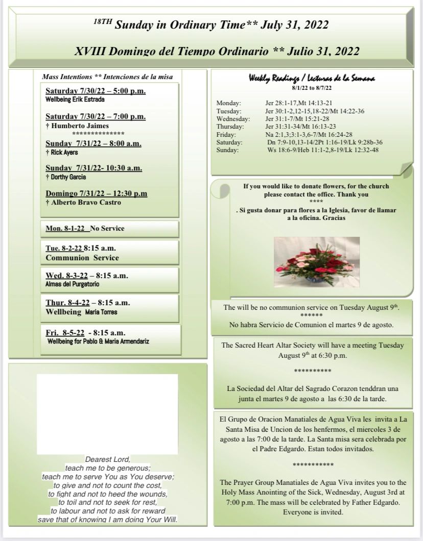 Weekly Bulletin Page 1