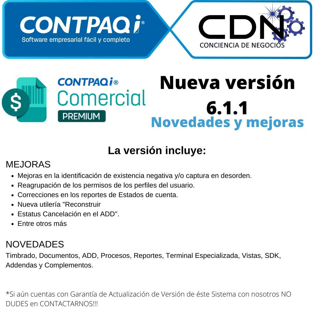 ContPAQ Contabilidad | CDN SOPORTE CONTPAQ Y DISTRIBUIDOR