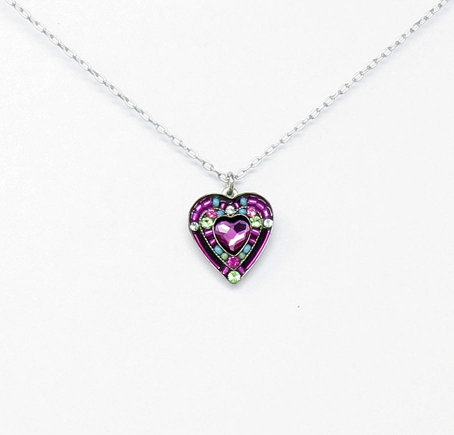 Firefly Jewelry: Rose Heart Pendant; Multicolor 8708Rose