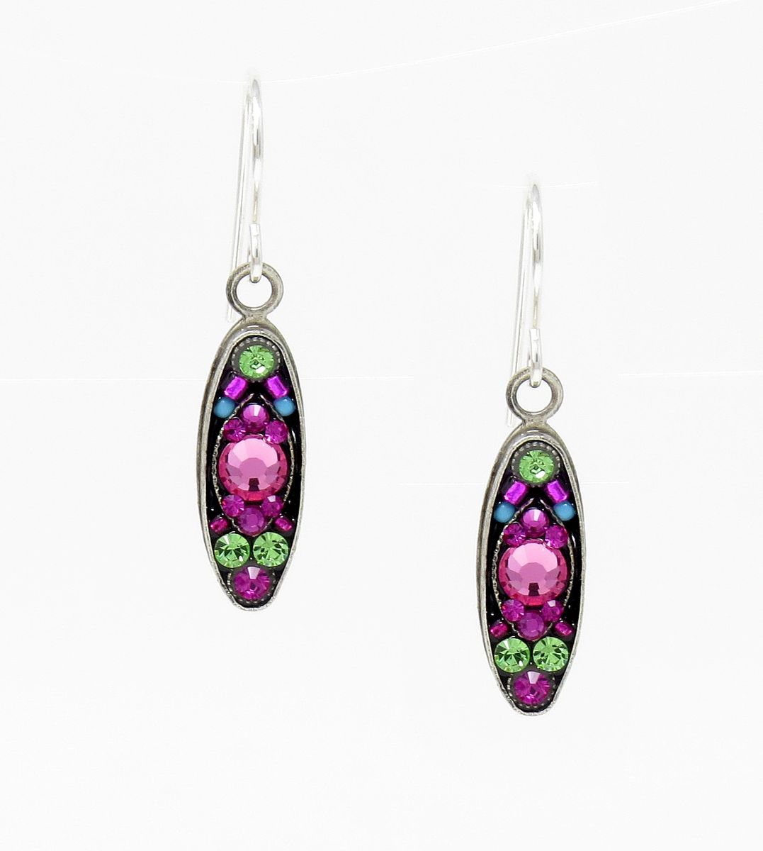 Firefly Jewelry: Sparkle Long Oval Earrings E182ROSE
