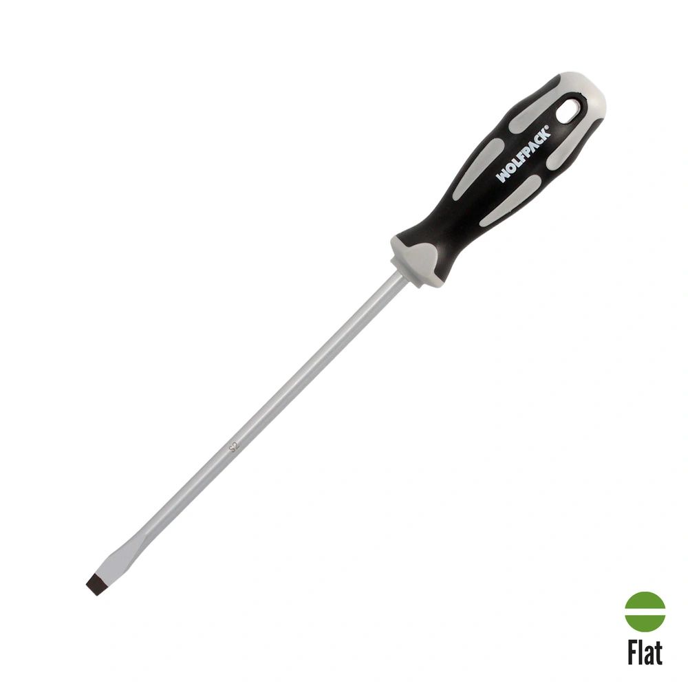 WOLFPACK Screwdriver Plain Flat Head S-2 Steel