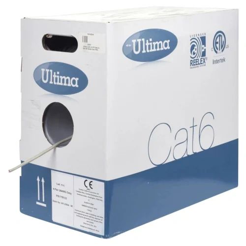 Ultima CAT6 RJ45 U/UTP Data Cable Grey x 1m