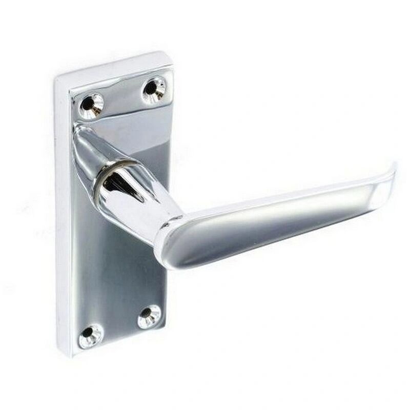 SECURIT Flat Latch Handles Chrome Pair