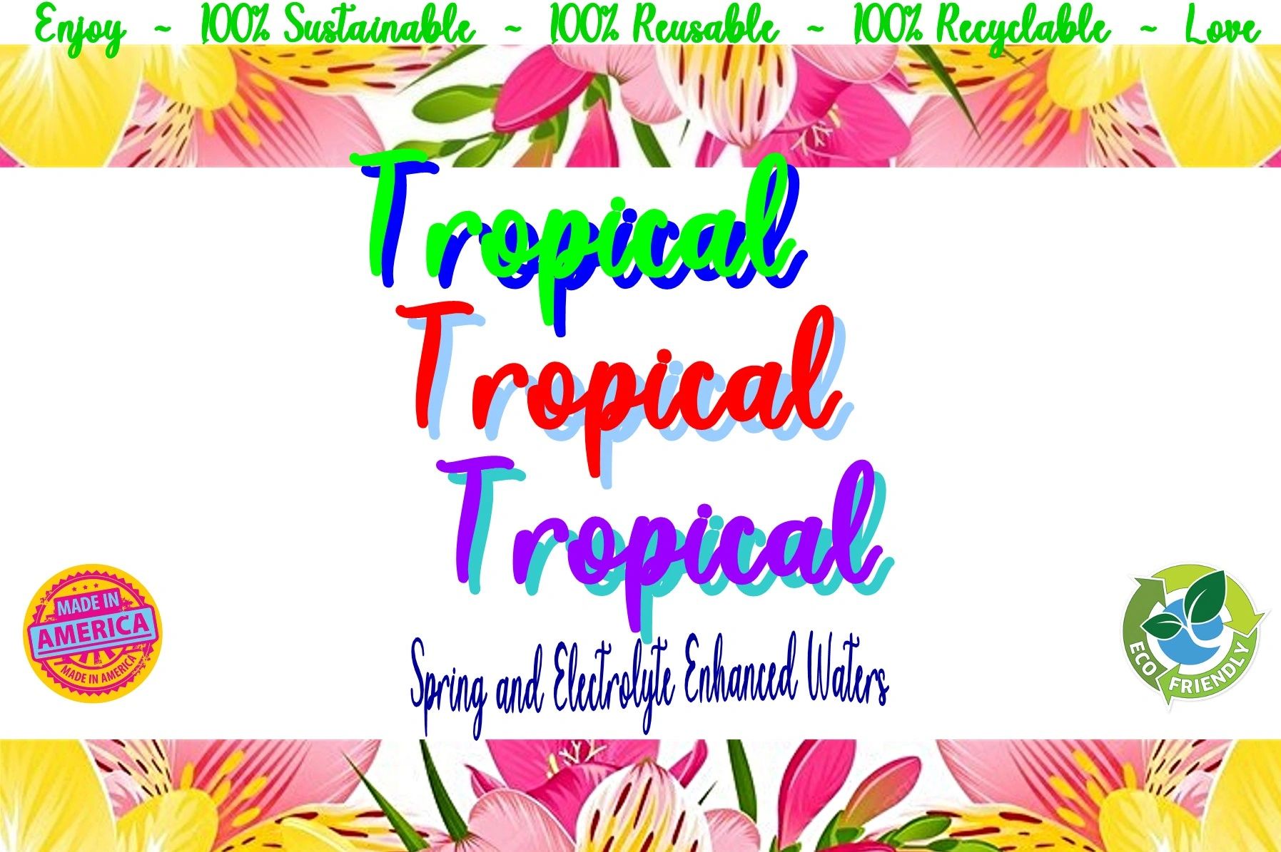 Tropical Water - Aluminum cans of water, Sustaiable Bottled Water in ...