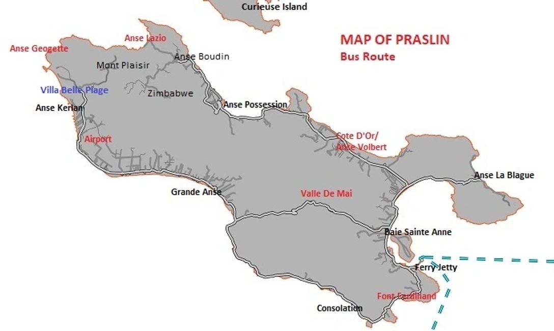 Praslin Bus Schedule | Villa Belle Plage