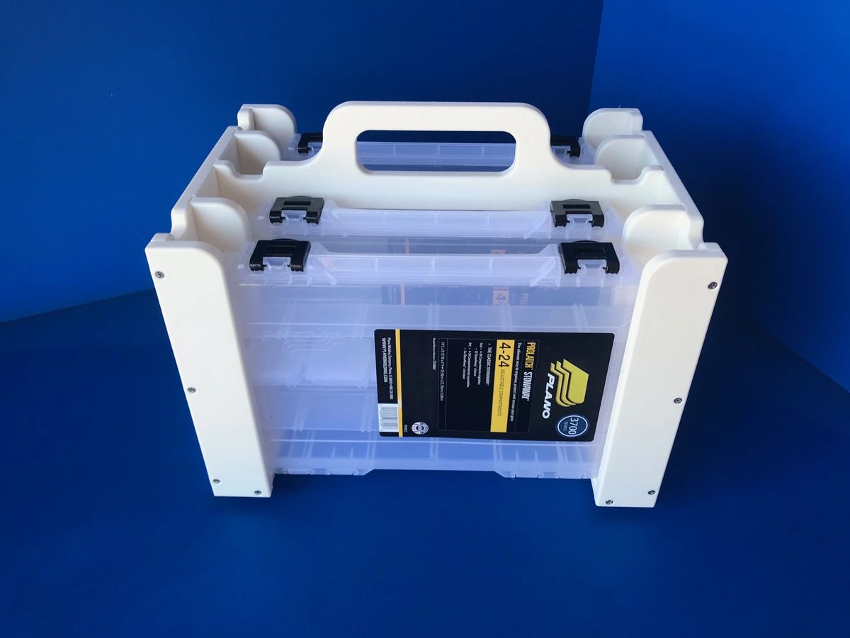 Stackable (4) Tackle Tray Carrying Case Boat Marine King Starboard ST