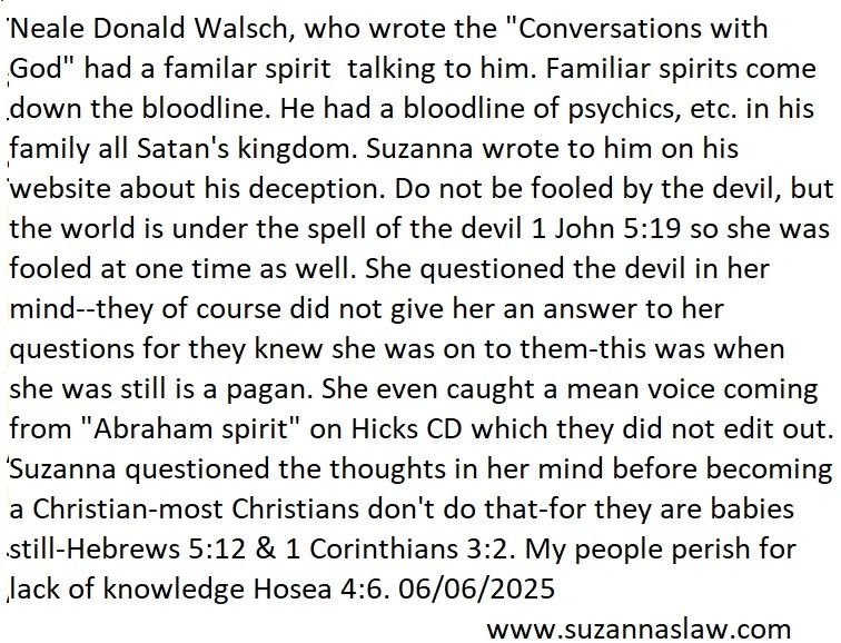 Neale Donald Walsch bringing Many people to hell by his book