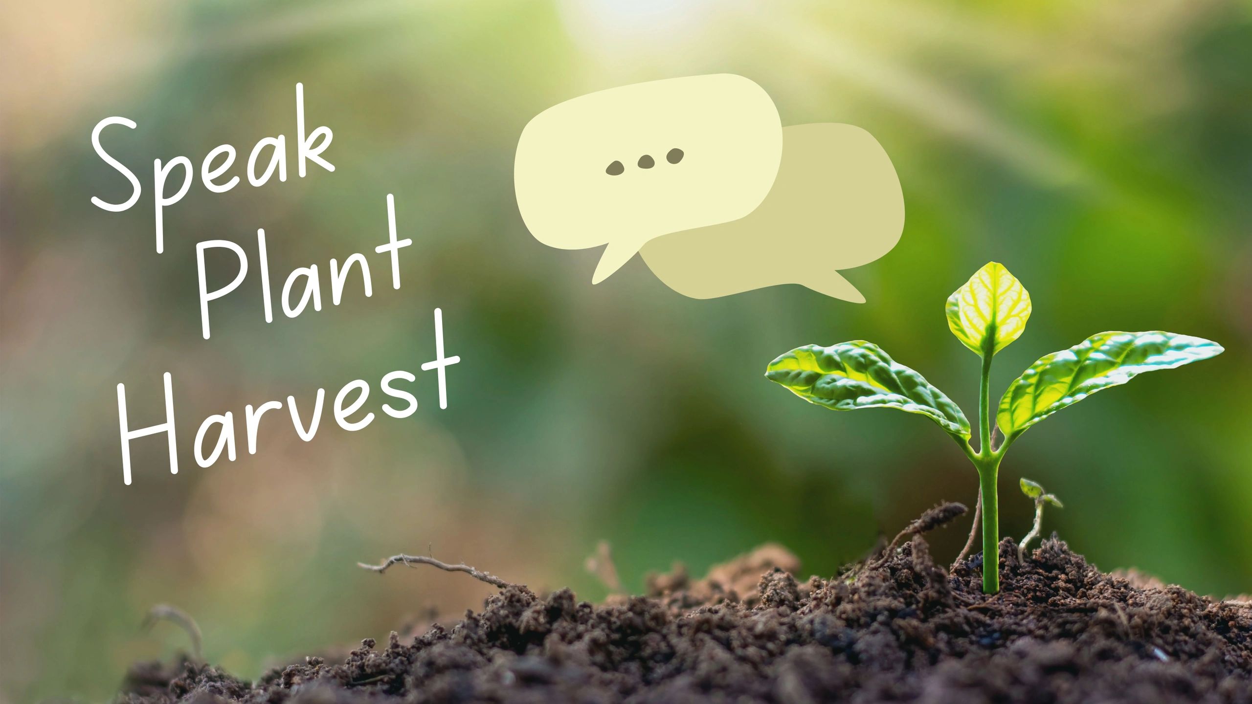 Speak the Word, Plant the Word, Harvest abundantly