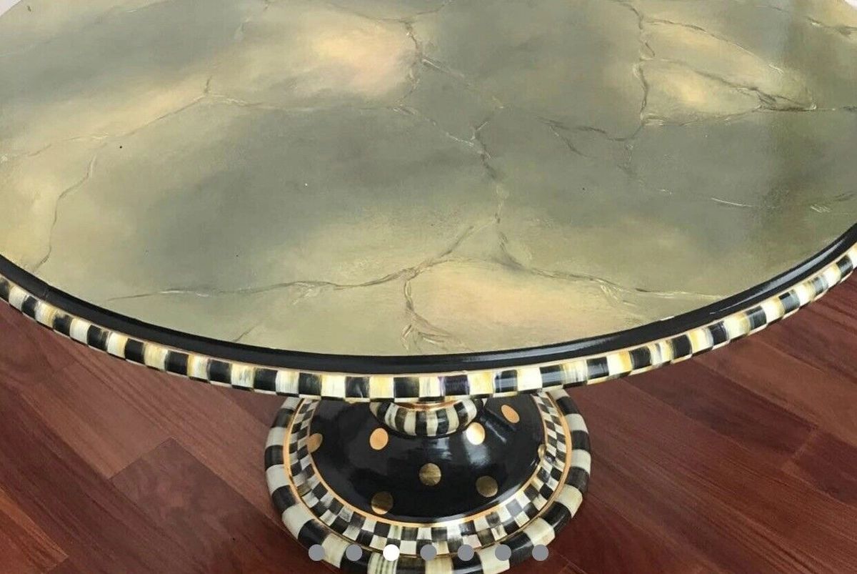 Mackenzie Childs Lovingwell Courtly Check Table