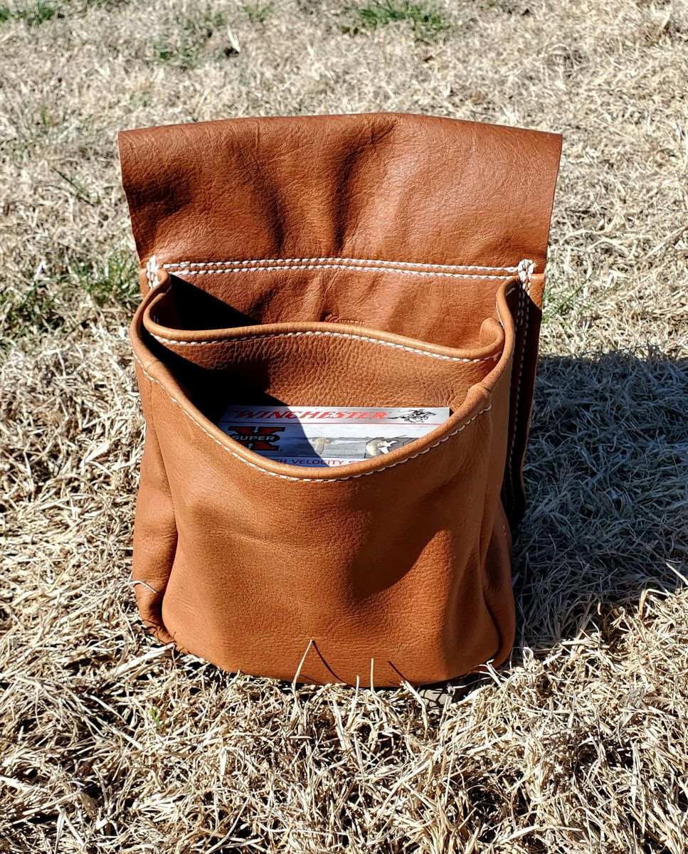 Leather shell bag custom shooting pouch ammo bags shell pouch leather ...