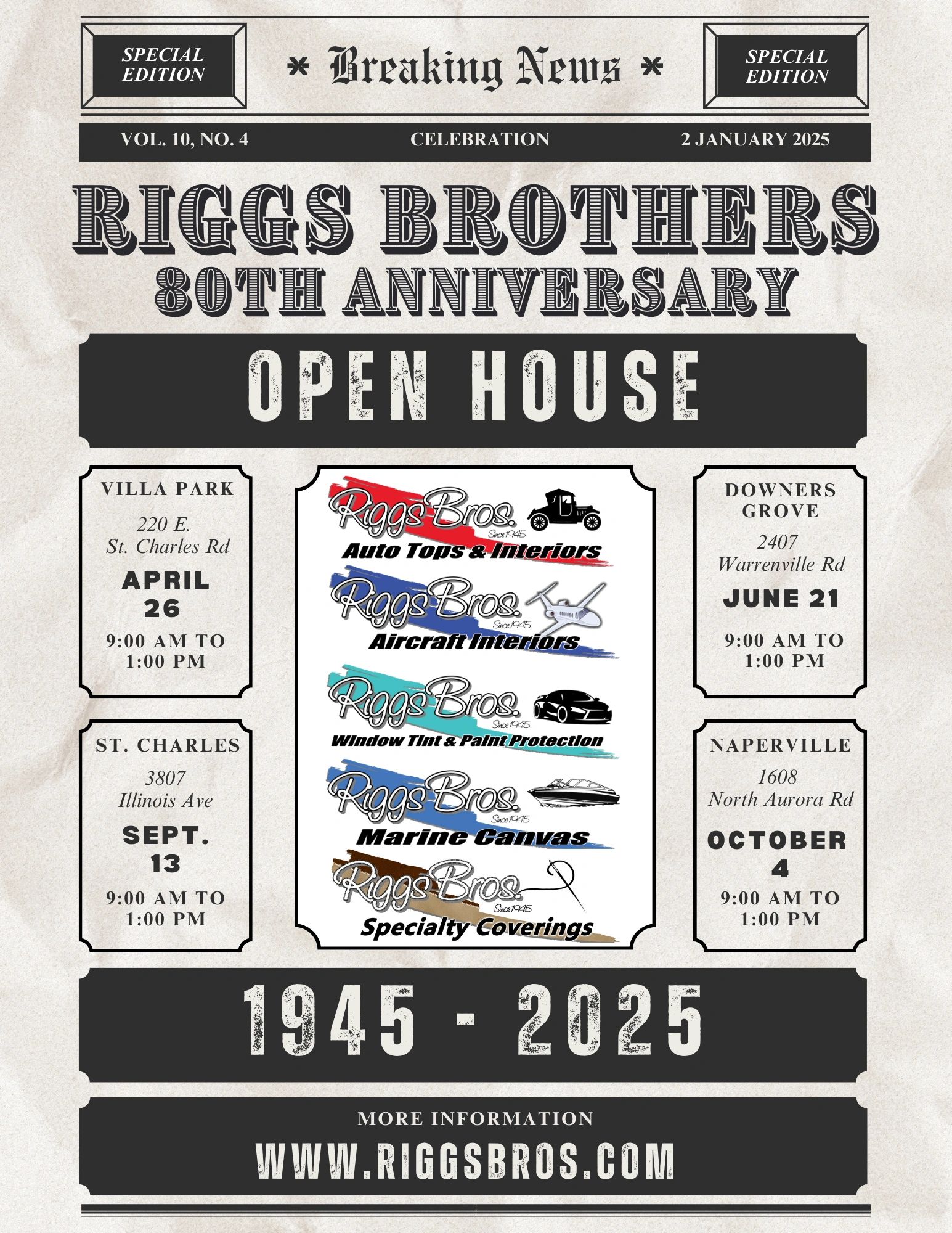 Riggs Brothers Celebrates 80 Years in Business!