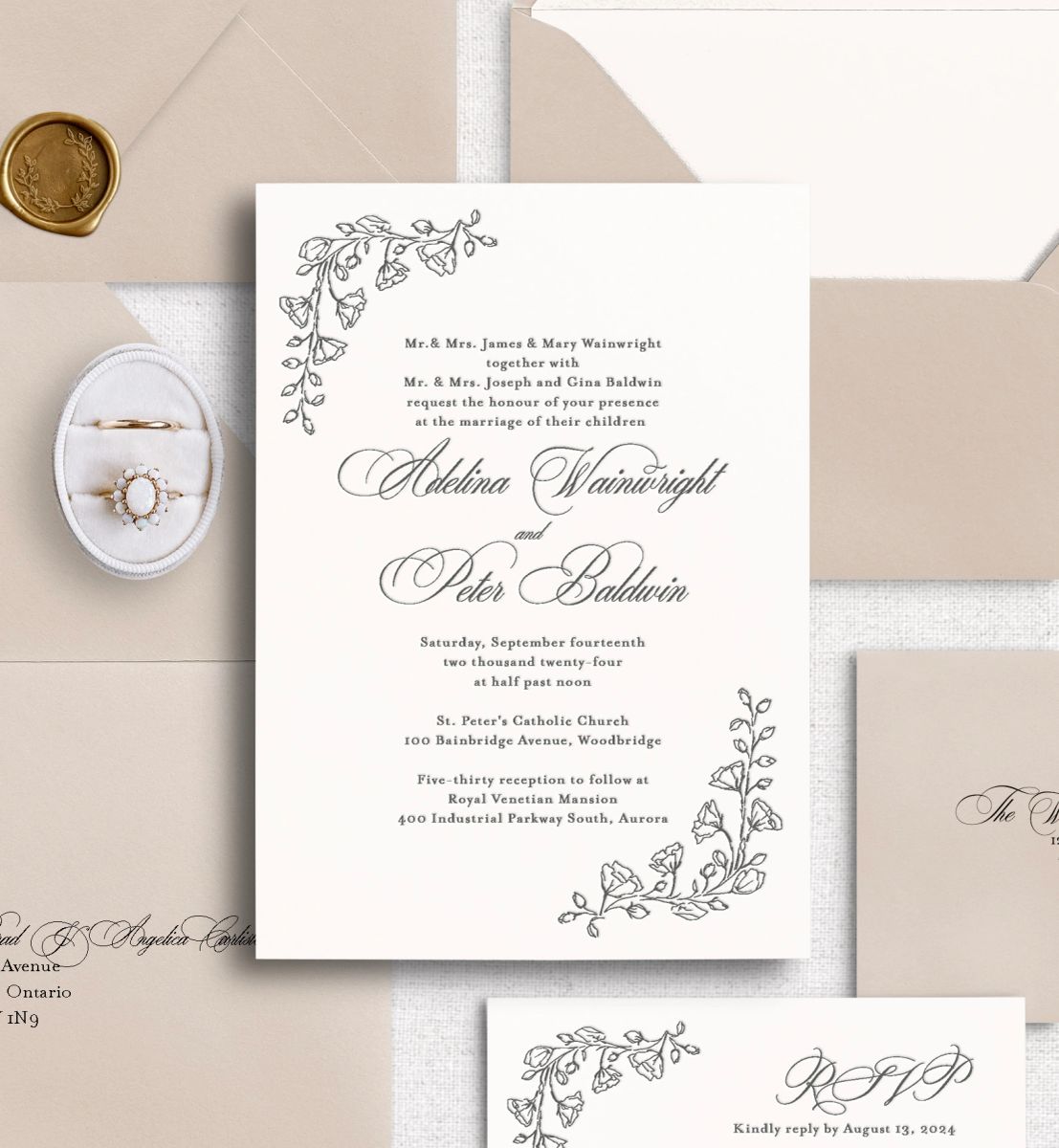 Adelina Light Wedding Invitation