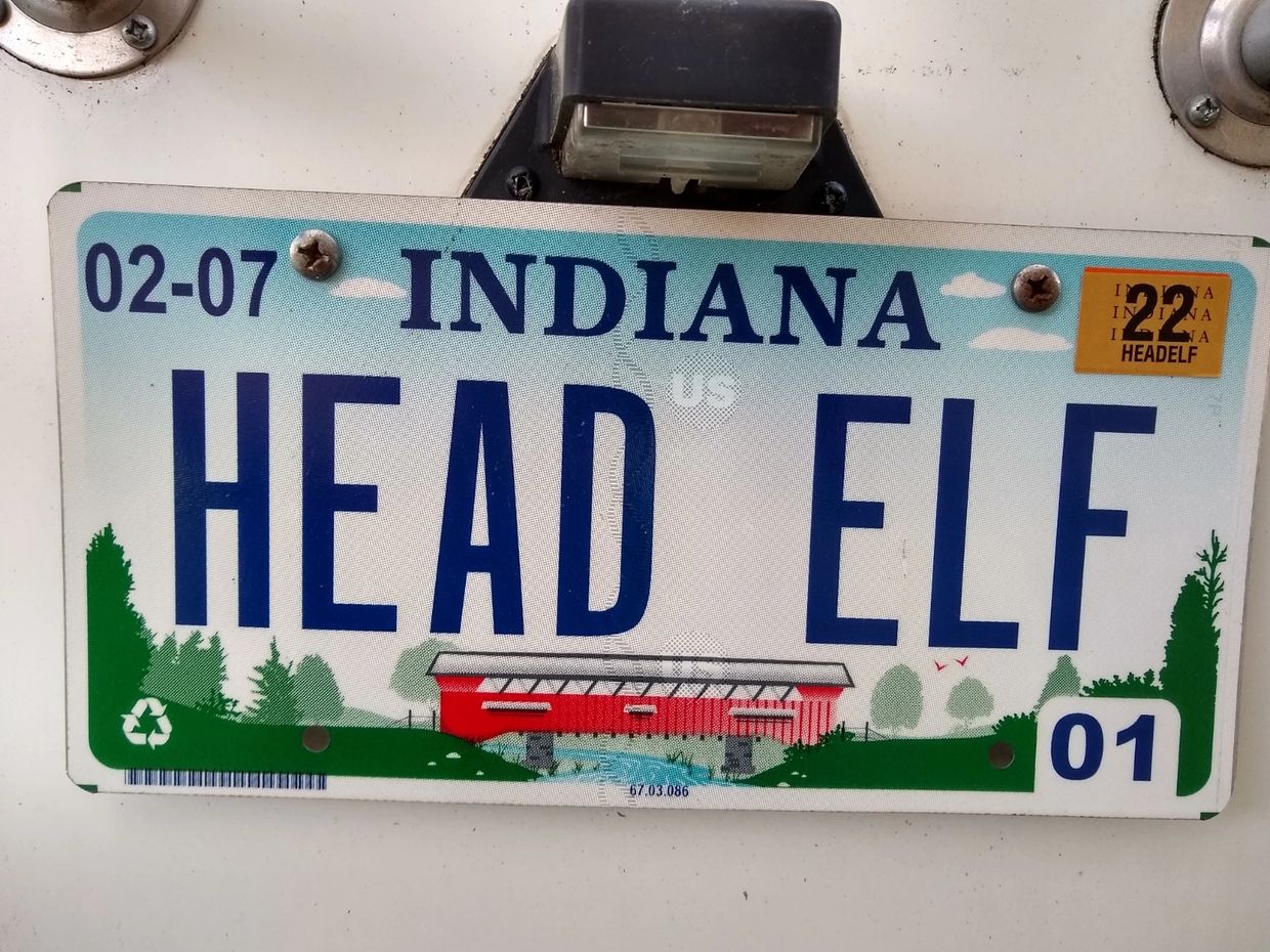 Jolly Ole Elf, LLC - Head Elf License Plate, Rv License Plate