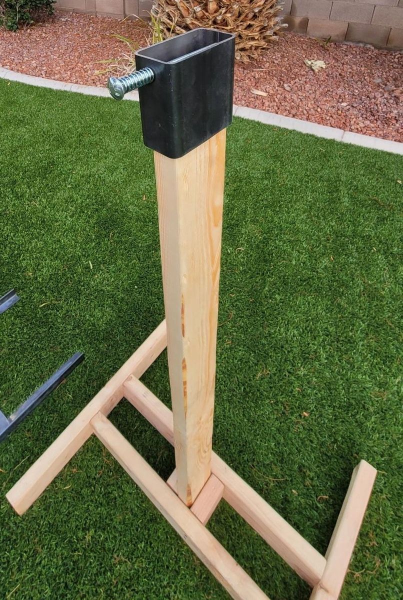 Wood 2"x4" Wood Target Stand, Wood 2"x4"x48" Upright, and Steel 2"x4"x4 ...