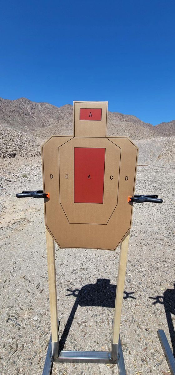 Competition Full Size USPSA Cardboard Target w/ Two Color Print Scoring ...