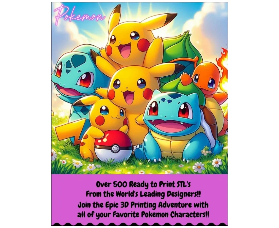 Pokemon Bundle - 500+ Pokemon STL Files Ready to Print