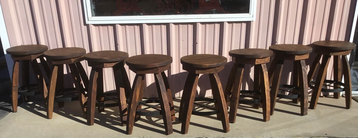 Stools with metal foot rest