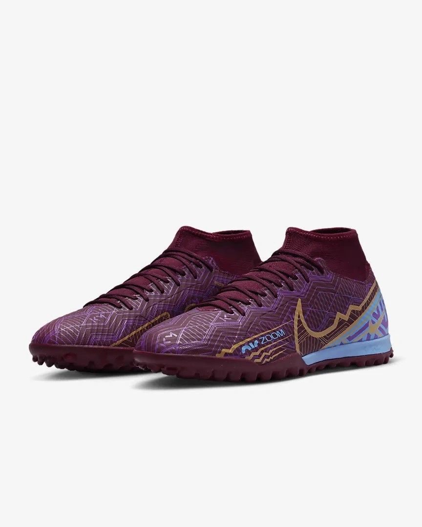 Nike Zoom Mercurial Superfly 9 Academy TF (Blue/Vivid Purple/Deep Gold ...