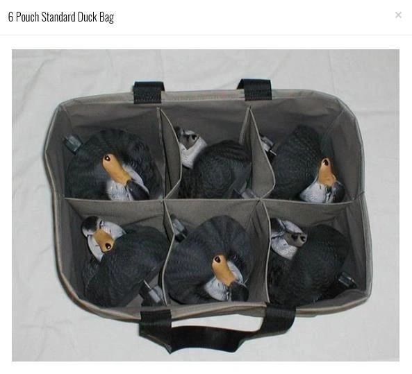6 Pouch Standard Size Duck Custom Decoy Bag