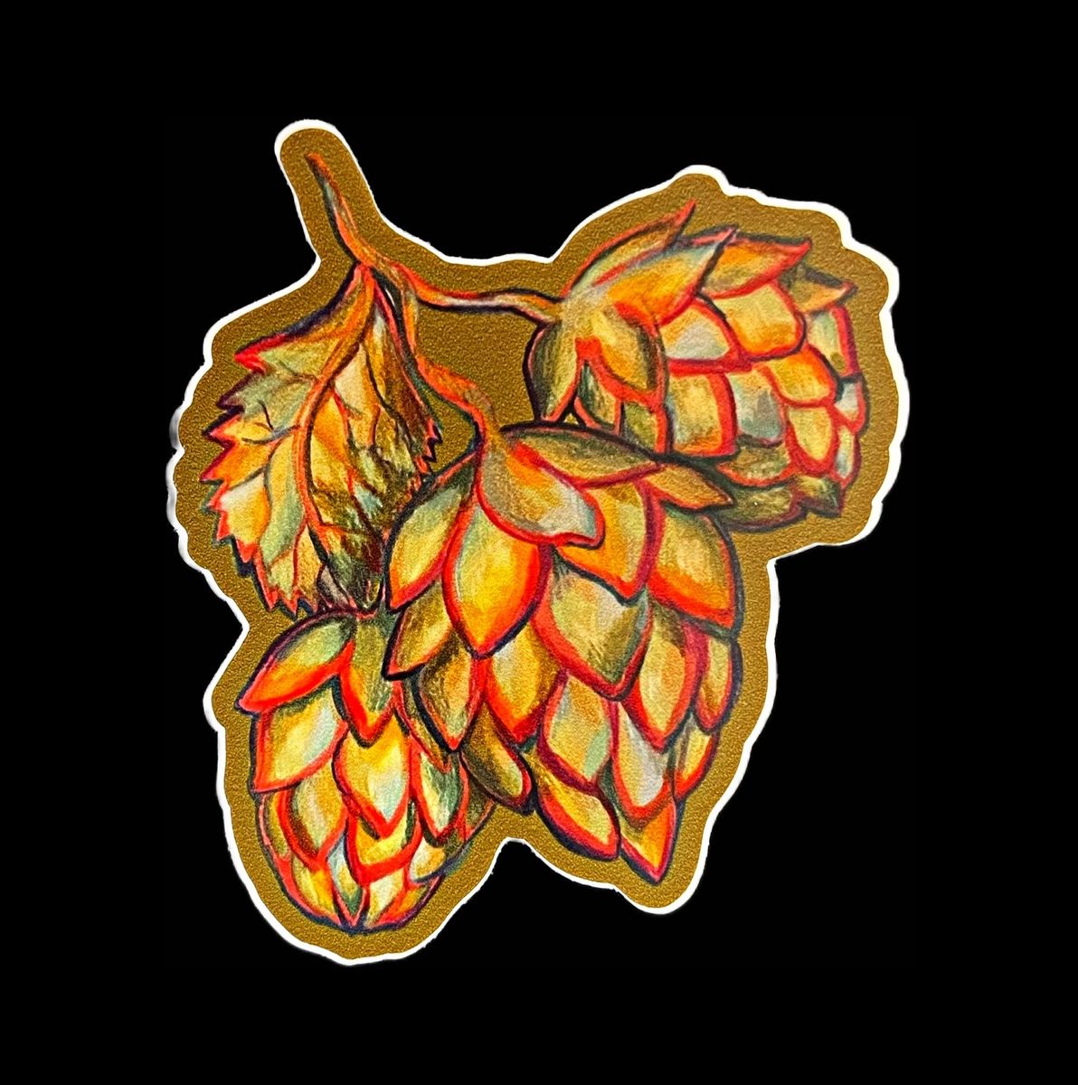 Rainbow Hops Sticker