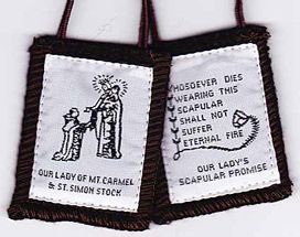Traditional Brown Scapular 100% Wool