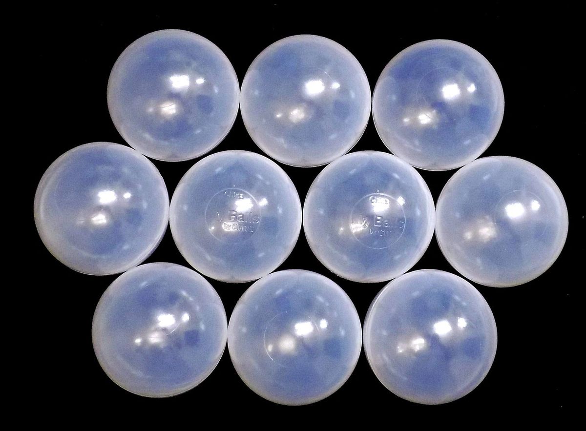 Translucent-Clear Color Jumbo 3" Commercial Grade Ball Pit Balls