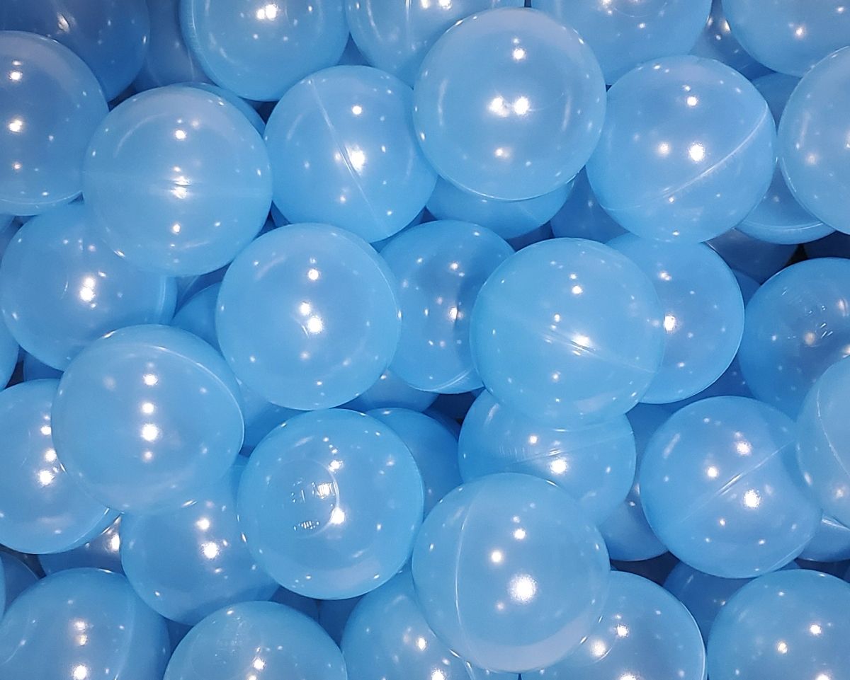 Aqua-Blue ( Translucent-Blue ) Color Jumbo 3" Commercial Grade Ball Pit ...