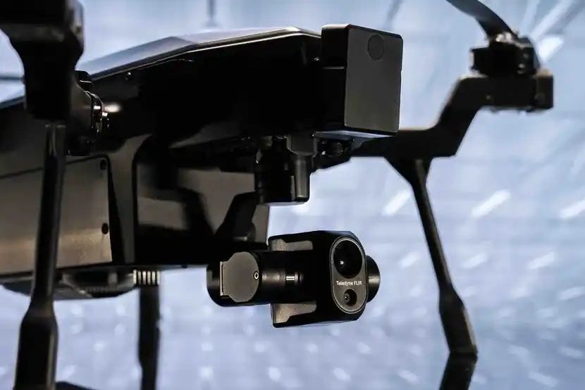 The Flir SIRAS Vue TV128 payload features patented MSX technology