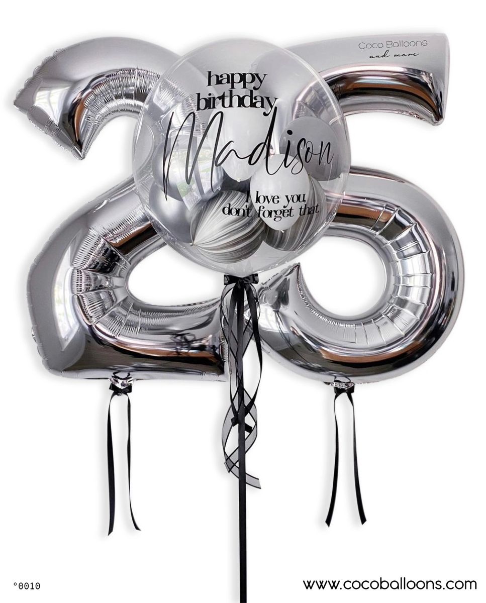 Personalized Balloons with Foil Numbers