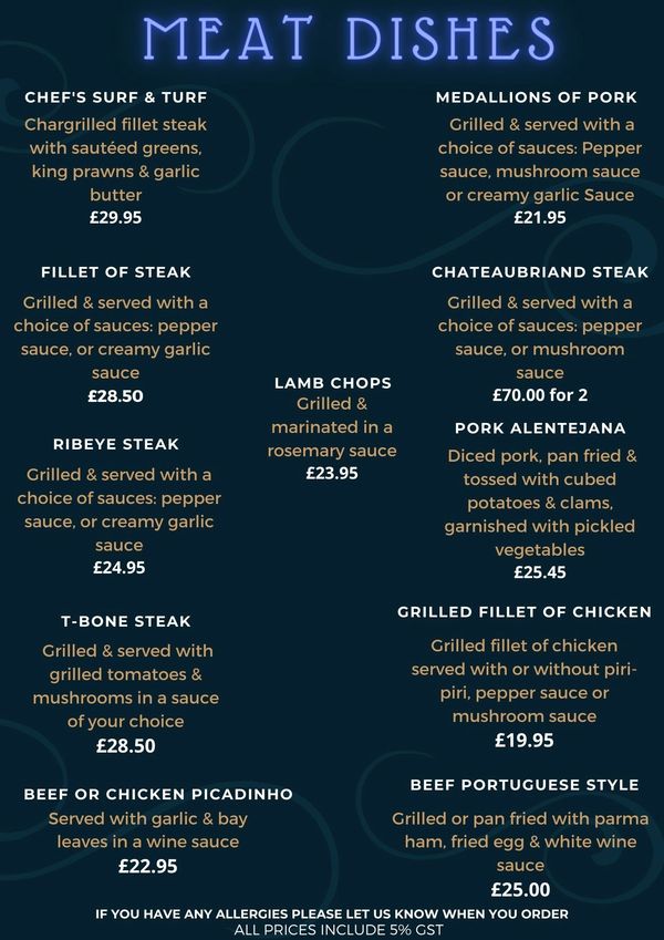 Our Menu | Mano's Bistro