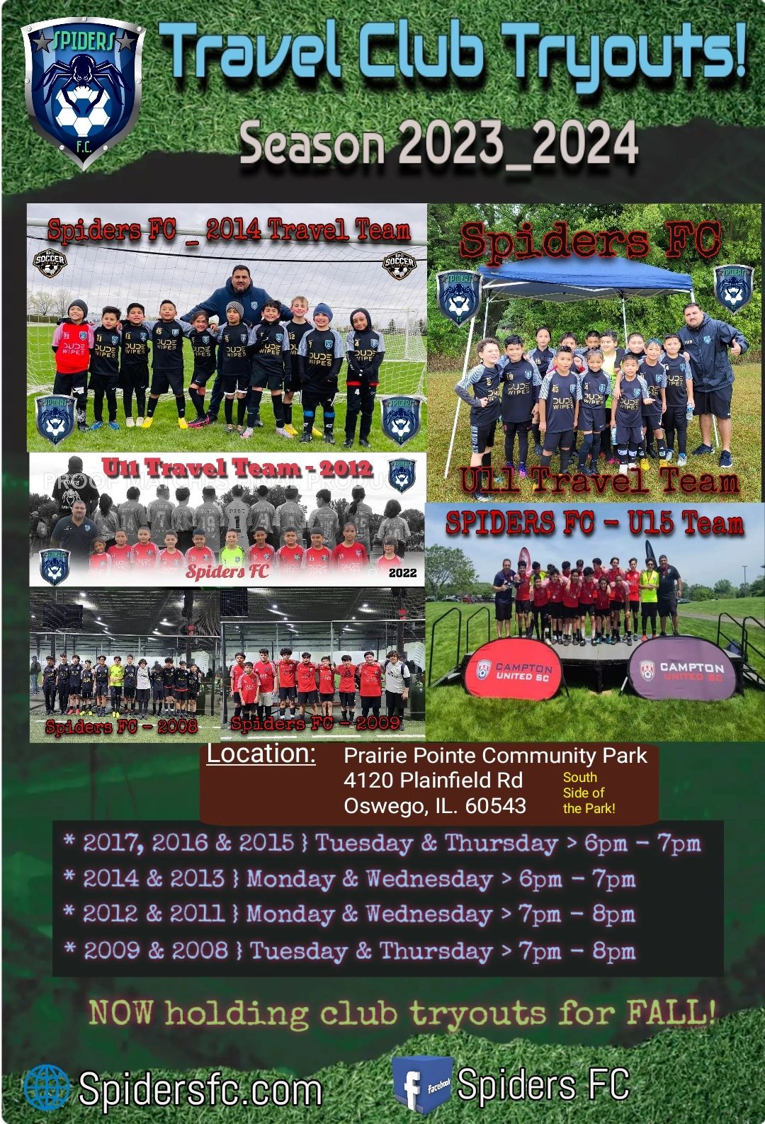 Soccer, Youth Soccer Club - Spiders FC - Oswego, Illinois