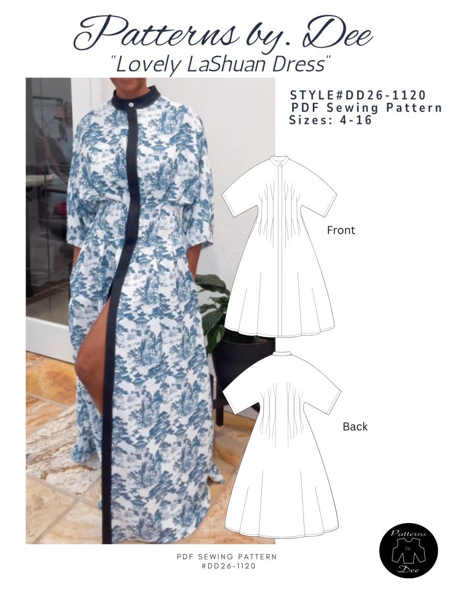 Size 4-16 "Lovely LaShuan Dress" (PDF Sewing Pattern)