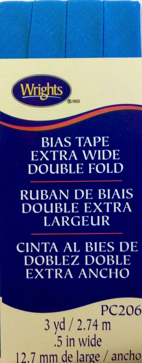 Wrights Bias Tape Extra Wide Double Fold Porcelain Blue