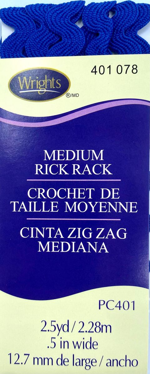 Wright's Medium Rick Rack Yale Blue