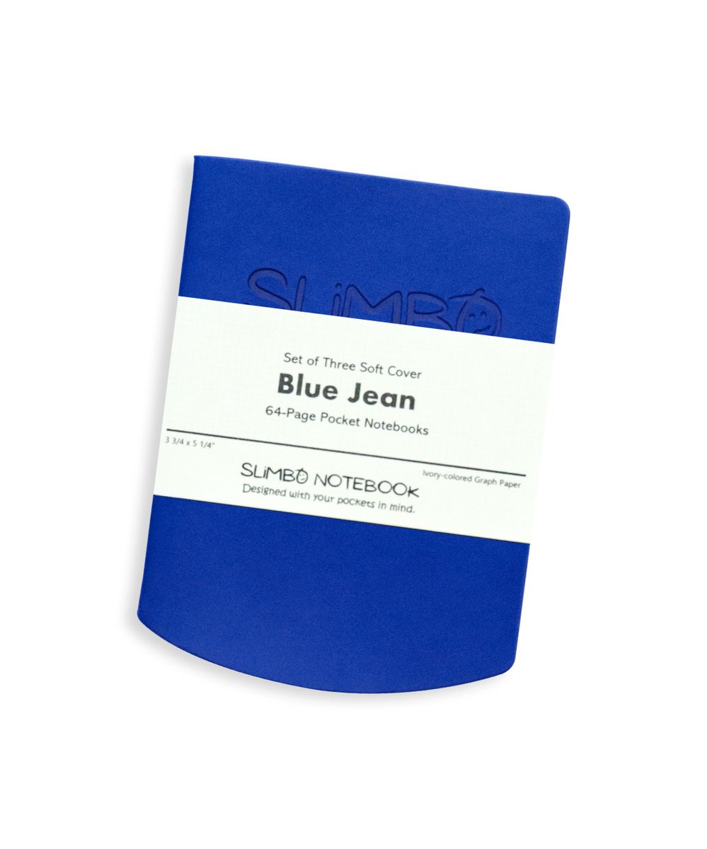 Slimbo Blue Jean Pocket Notebook- (Set of 3)