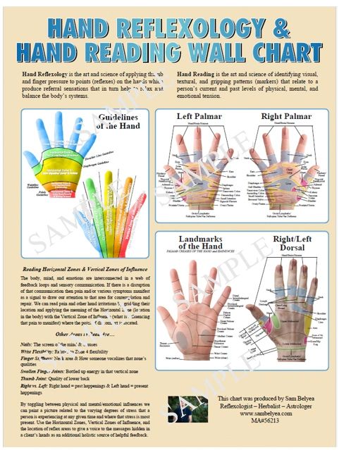 Hand Reflexology & Hand Reading Chart PDF