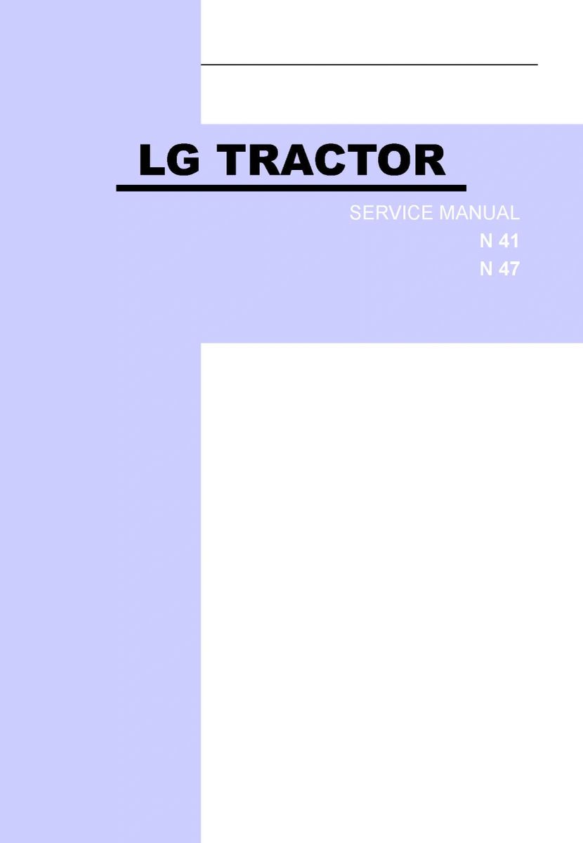 LG TRACTOR SERVICE MANUAL N41 N47 NEO 530D