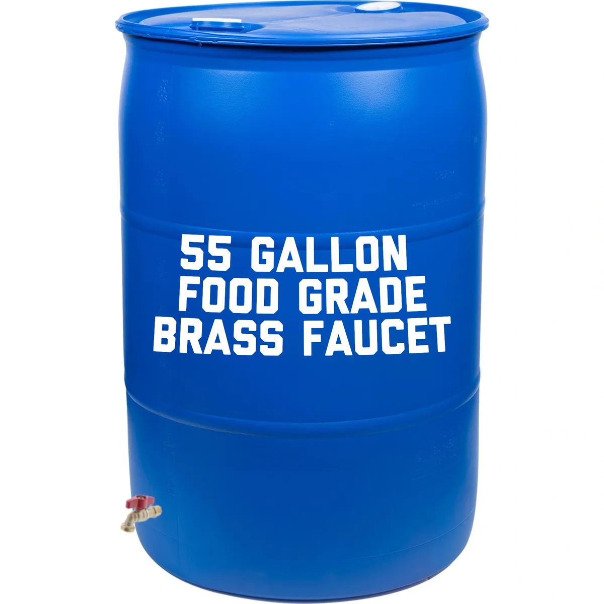 55 Gallon Food Grade Rain Barrel - Blue