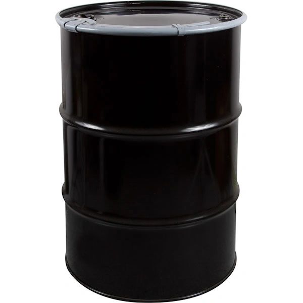 55 Gallon Steel Barrel + Lid + Lever Lock Ring, FOOD GRADE (Colors Vary ...