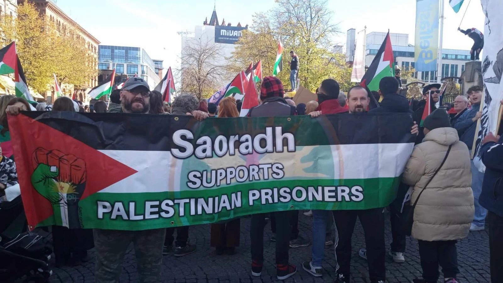 Saoradh Members Attend Palestine Solidarity March