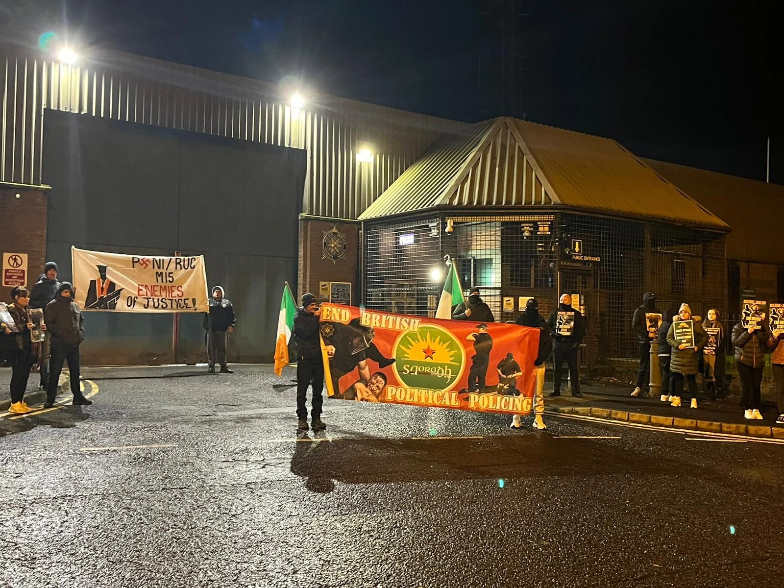 Saoradh Hold Protest Against Harassment In Strabane