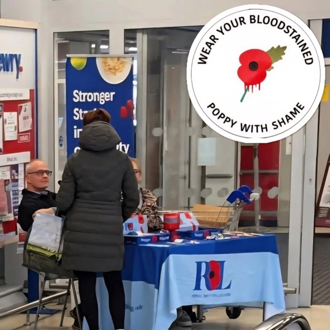 Saoradh Denounce Blood-Stained Poppy Displays in Newry
