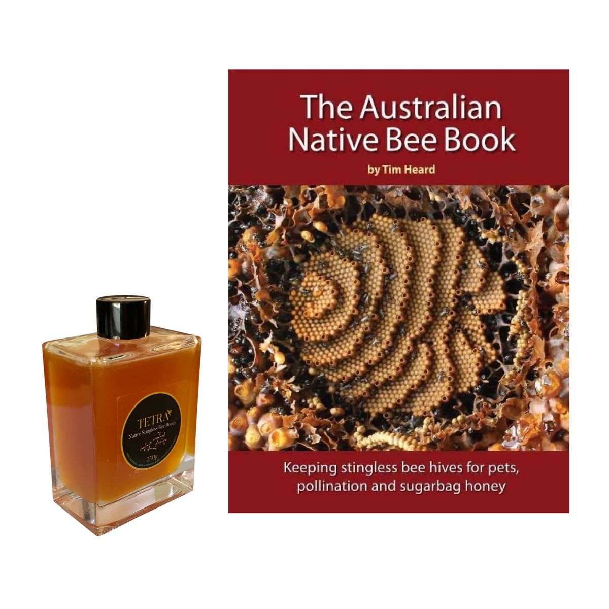 Native Bee Book and 250g Honey Combo