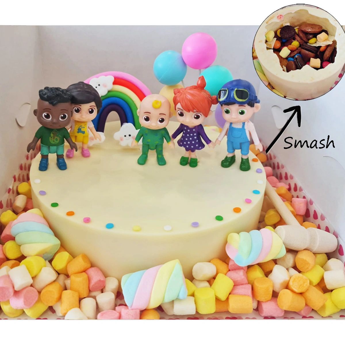 Cocomelon Chocolate Smash Pinata Cake