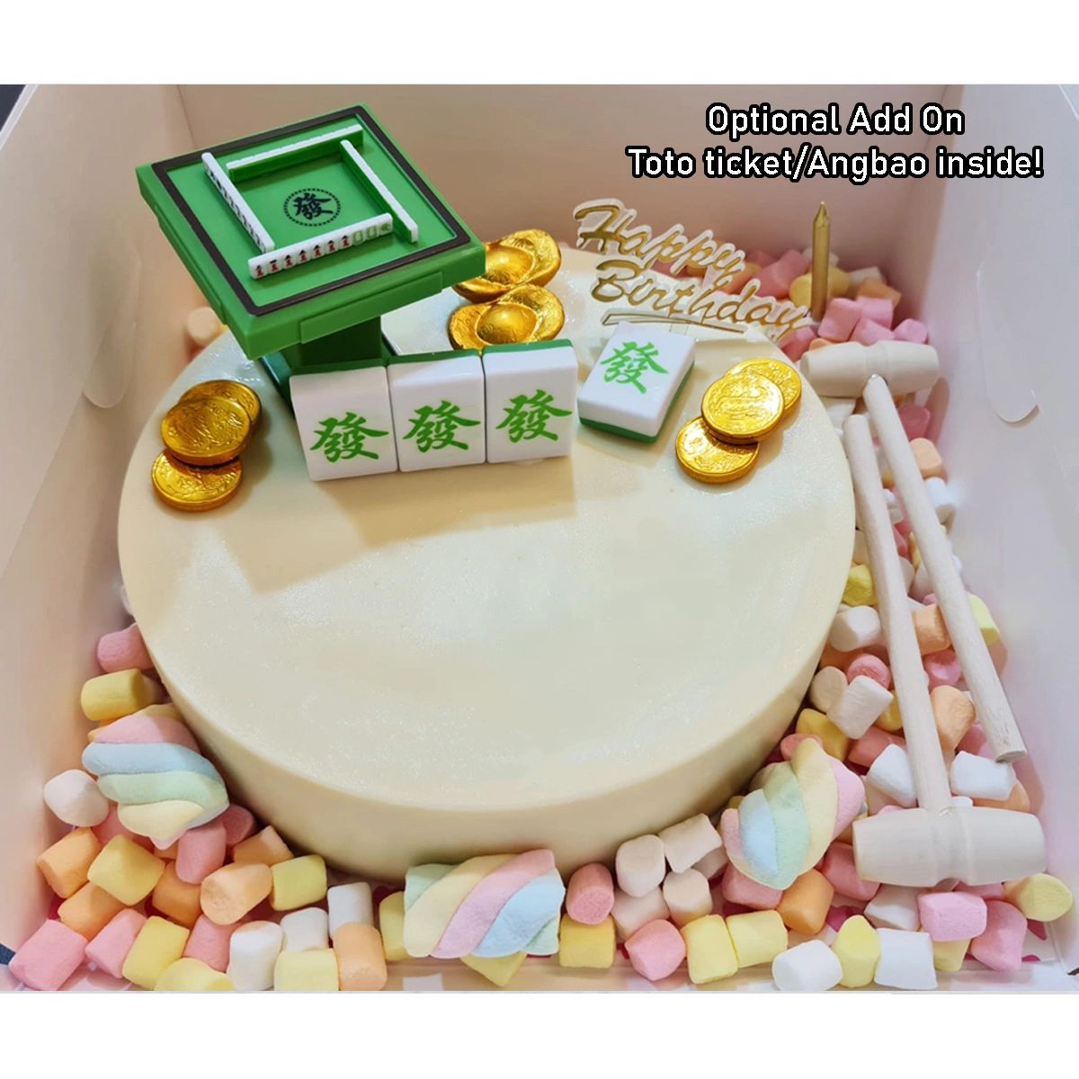 Mahjong Chocolate Smash Cake